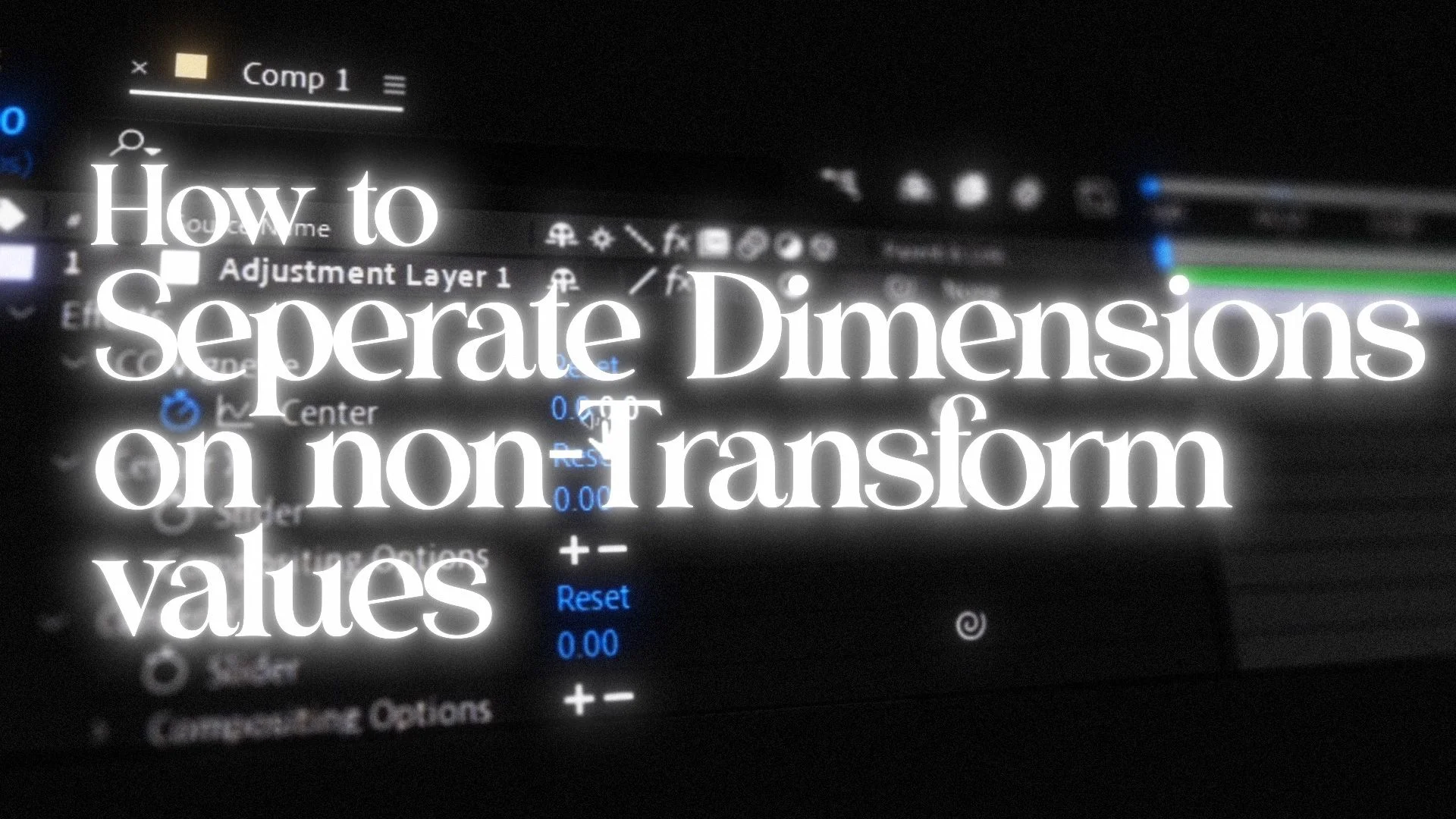 Separating Dimensions in After Effects - Effects Collective Separating Dimensions in After Effects - Effects Collective